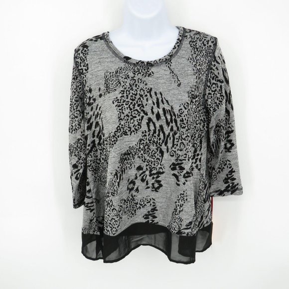 Ruby Rd. | Tops | Ruby Rd Womens Petite Hatchi Top Sharkbite Hem M Nwt ...